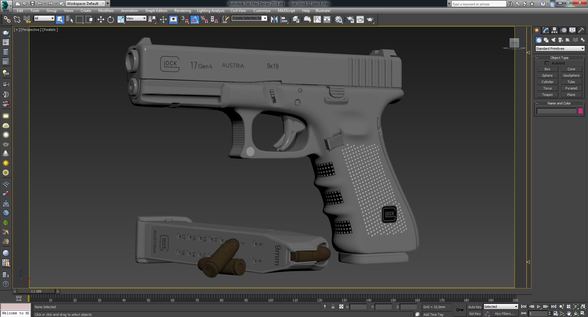 gun glock 17 gen 3d max
