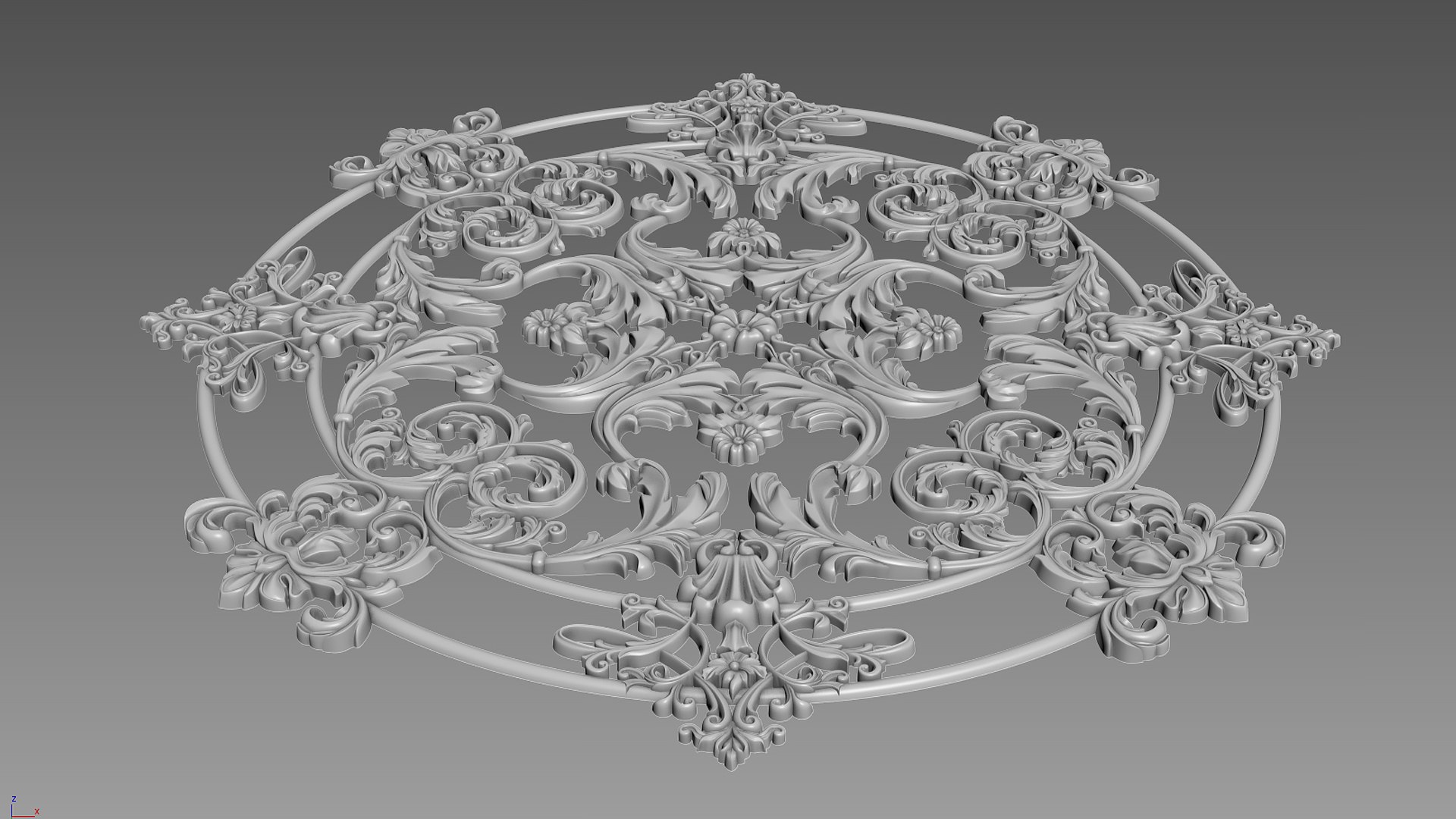 Decorative Rosette 3D Model - TurboSquid 2105402