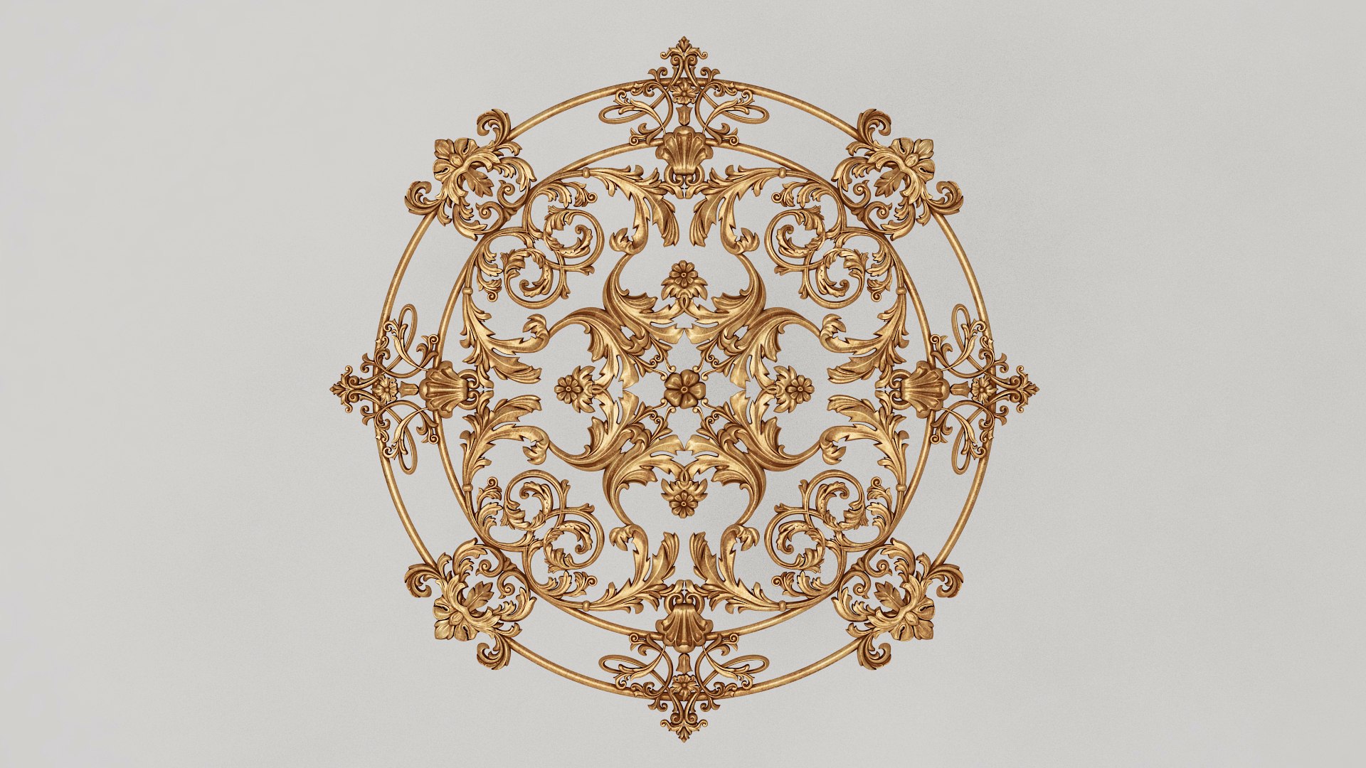 Decorative Rosette 3D Model - TurboSquid 2105402