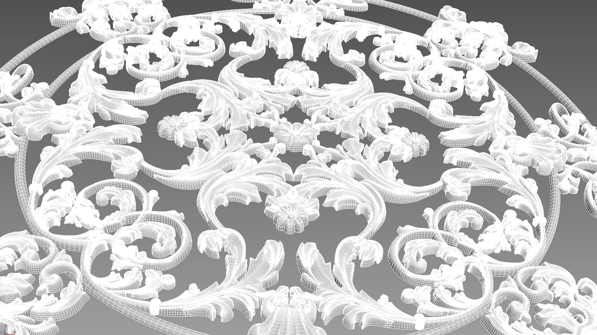 Decorative Rosette 3D Model - TurboSquid 2105402
