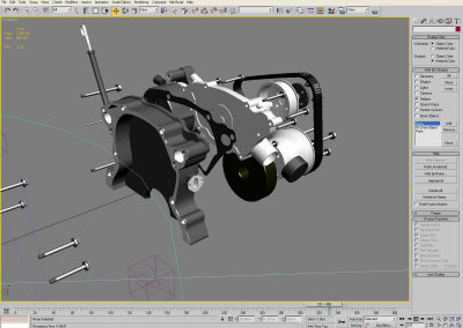 3d V8 Engine Fully Fx