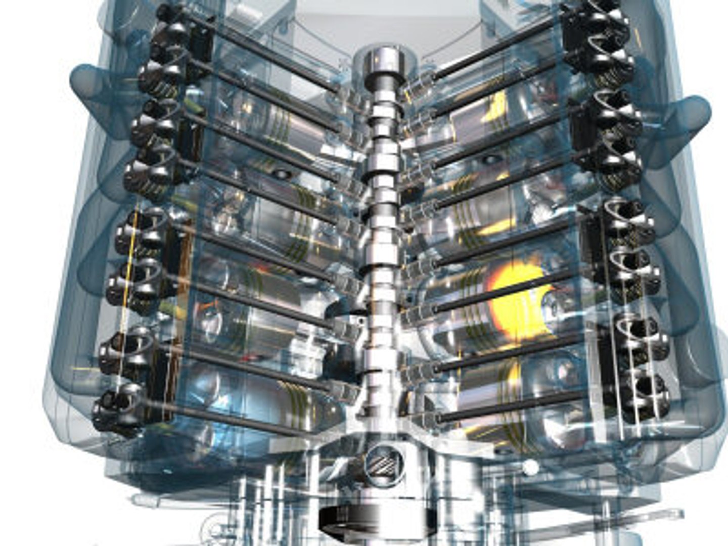 3d V8 Engine Fully Fx