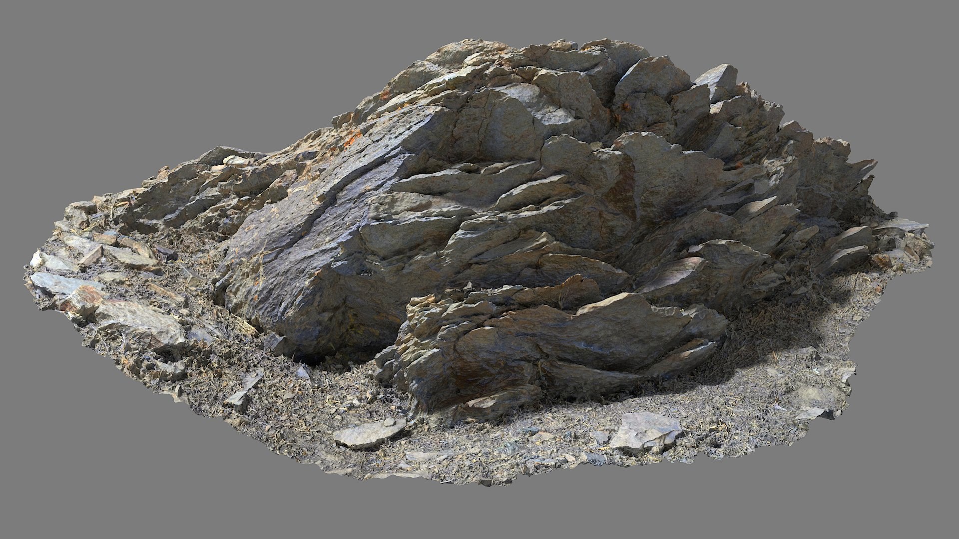 3D Assembly Ground Rock 7 Model - TurboSquid 2000480