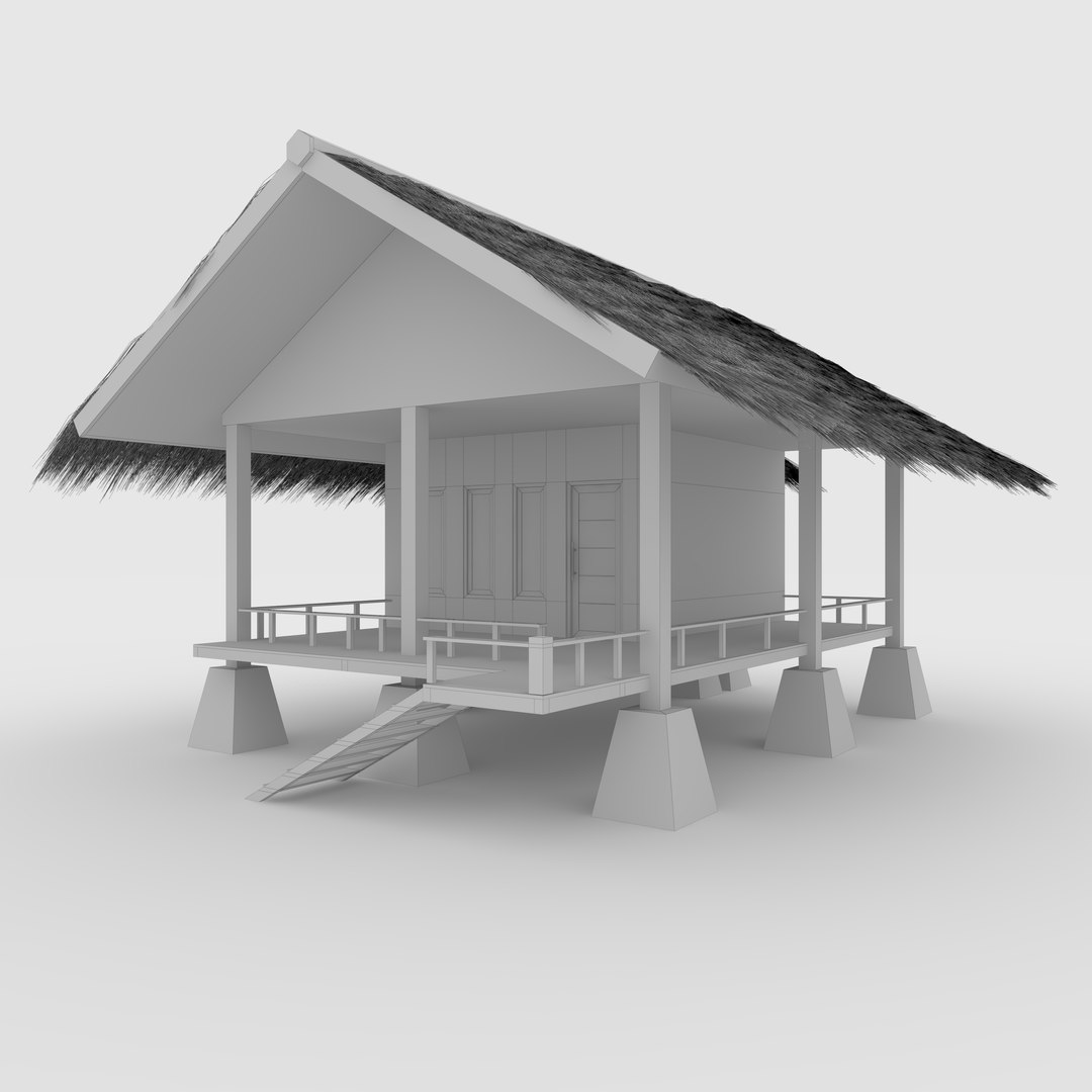 Cabin 1 Thatch Roof 3D - TurboSquid 2122855