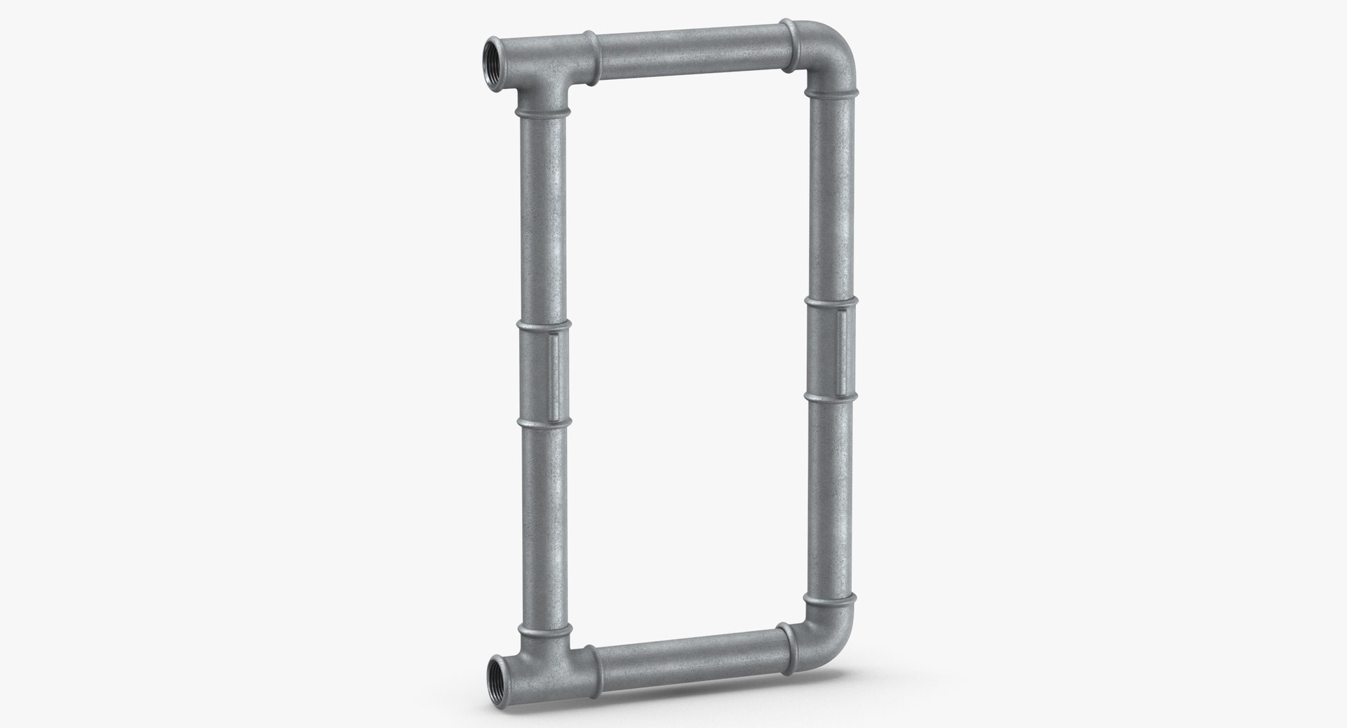 Galvanized Steel Pipe Letter 3D - TurboSquid 1436490