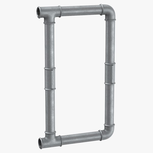 Galvanized steel pipe letter 3D - TurboSquid 1436490