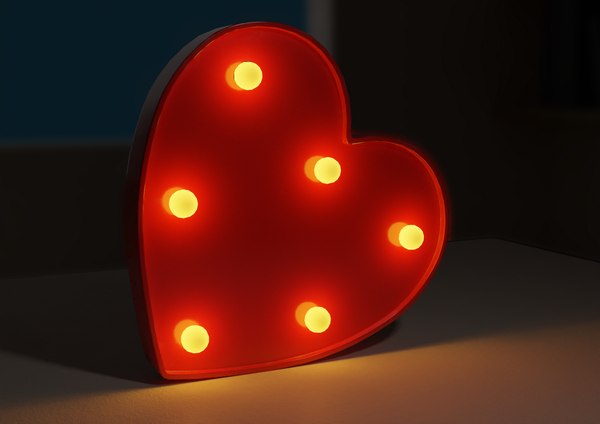 3D Heart-shaped Nightlight - TurboSquid 1958975