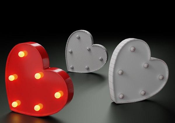 3D Heart-shaped Nightlight - TurboSquid 1958975