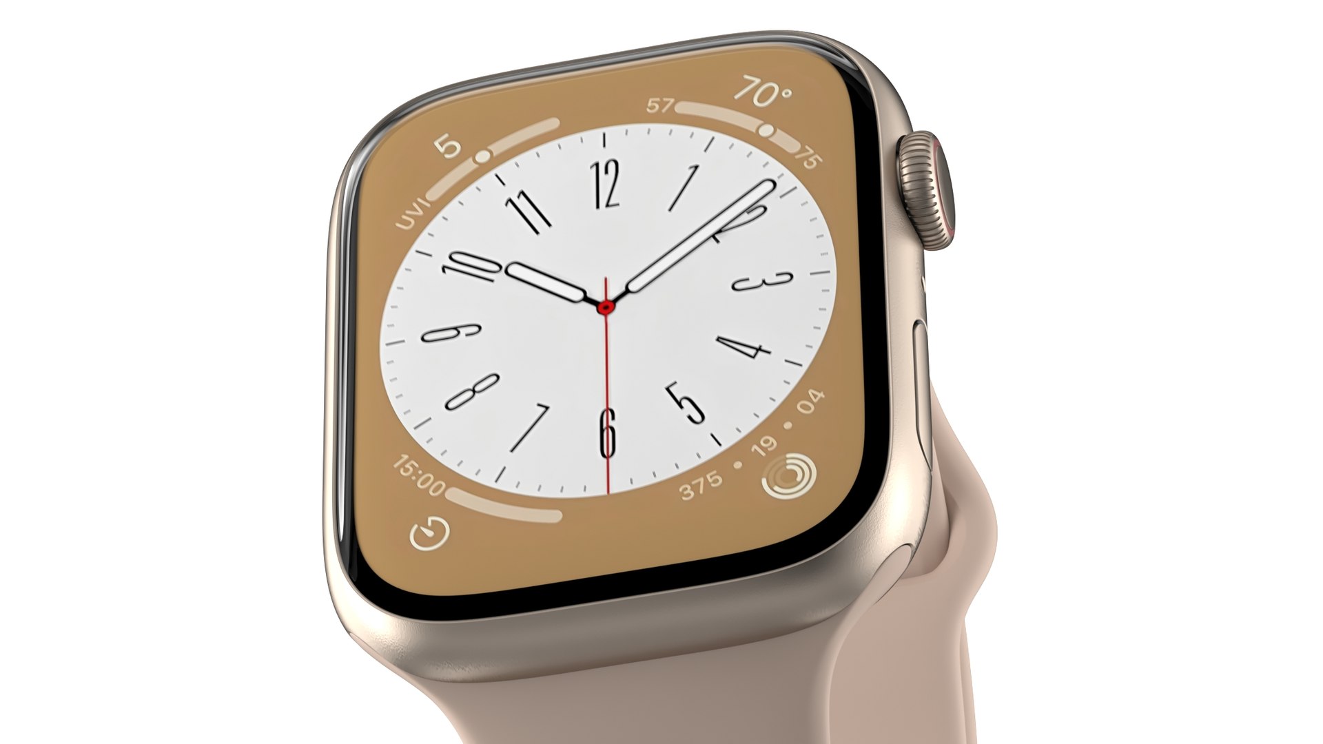 Apple Watch Series 8 Gold 3D Model - TurboSquid 2080689