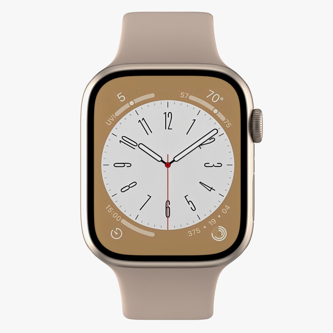 Apple Watch Series 8 Gold 3D model - TurboSquid 2080689