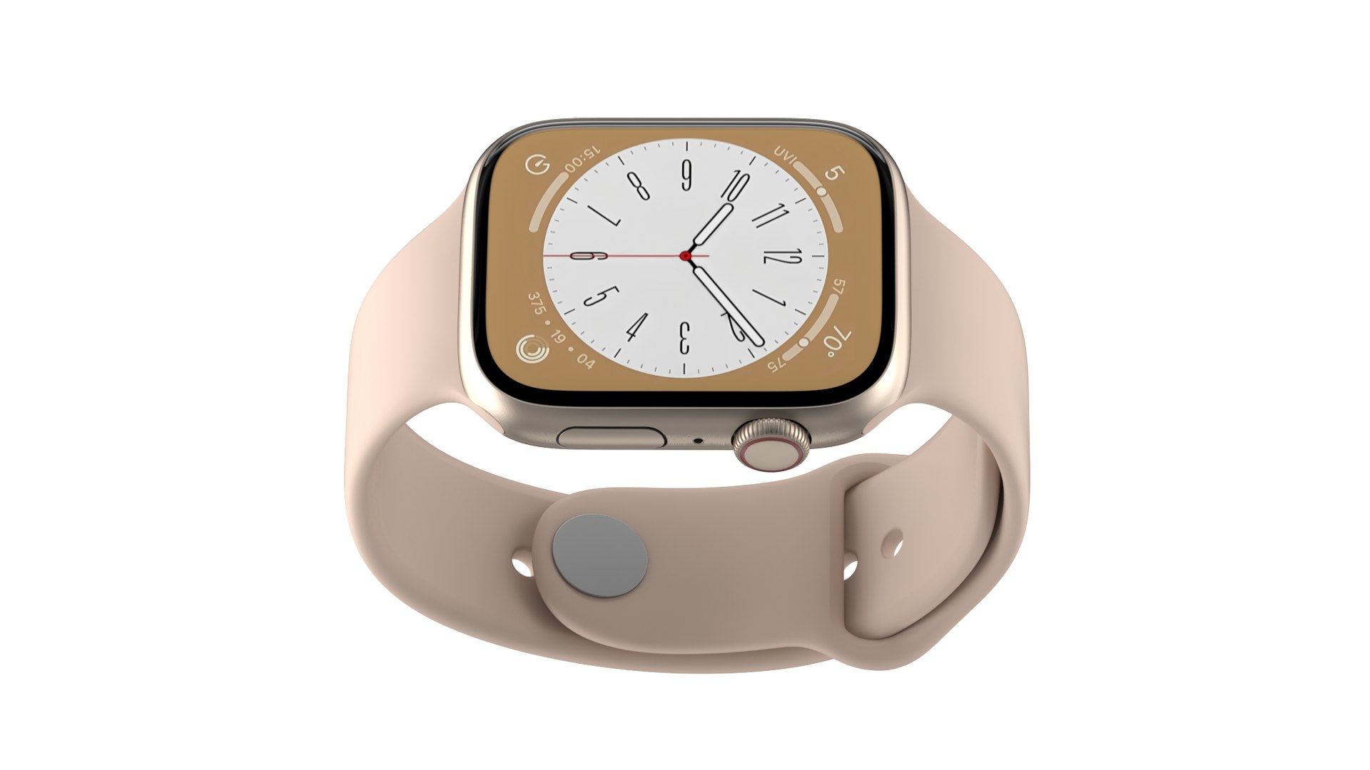 Apple Watch Series 8 Gold 3D Model - TurboSquid 2080689