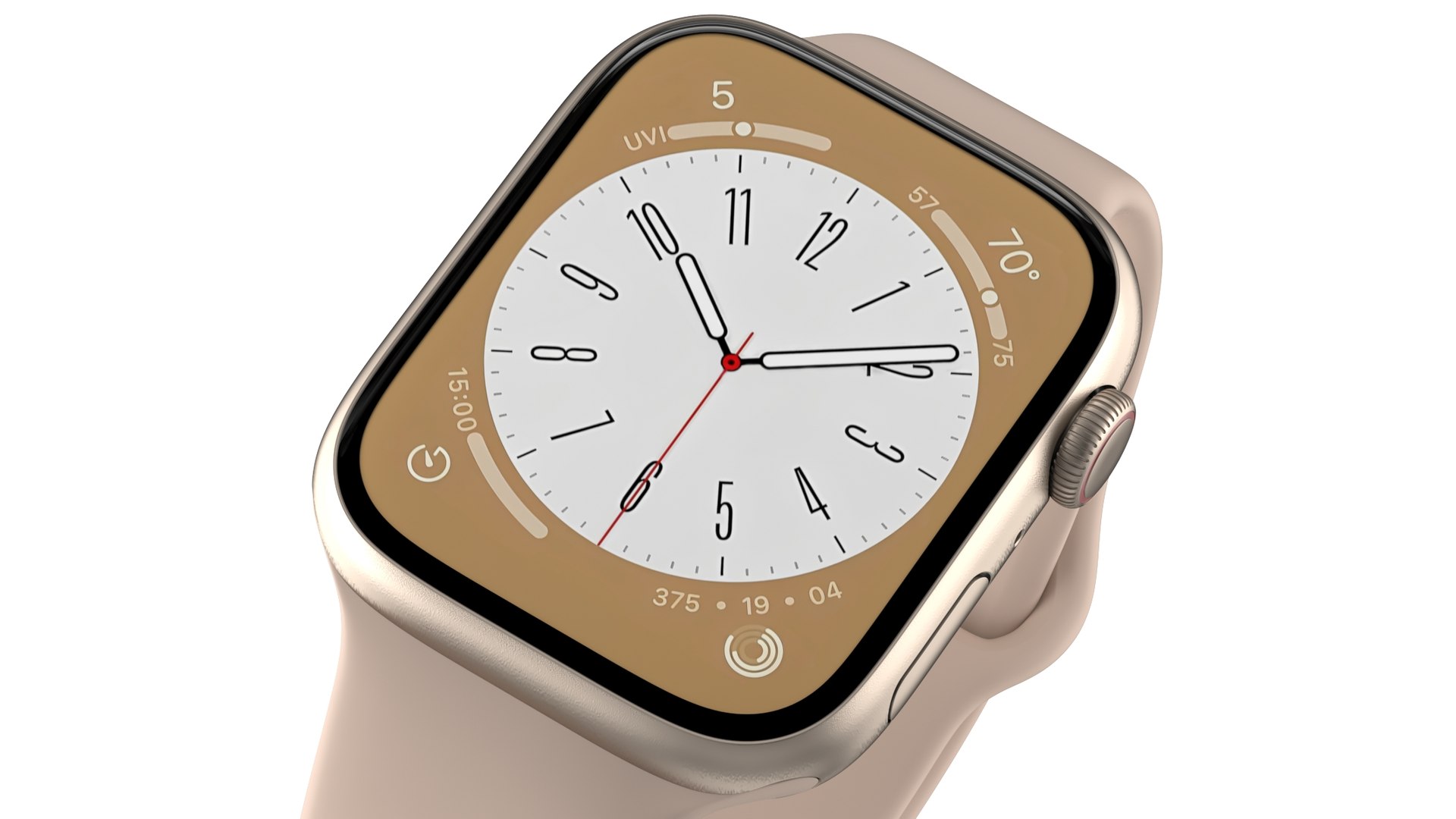 Apple Watch Series 8 Gold 3D Model - TurboSquid 2080689