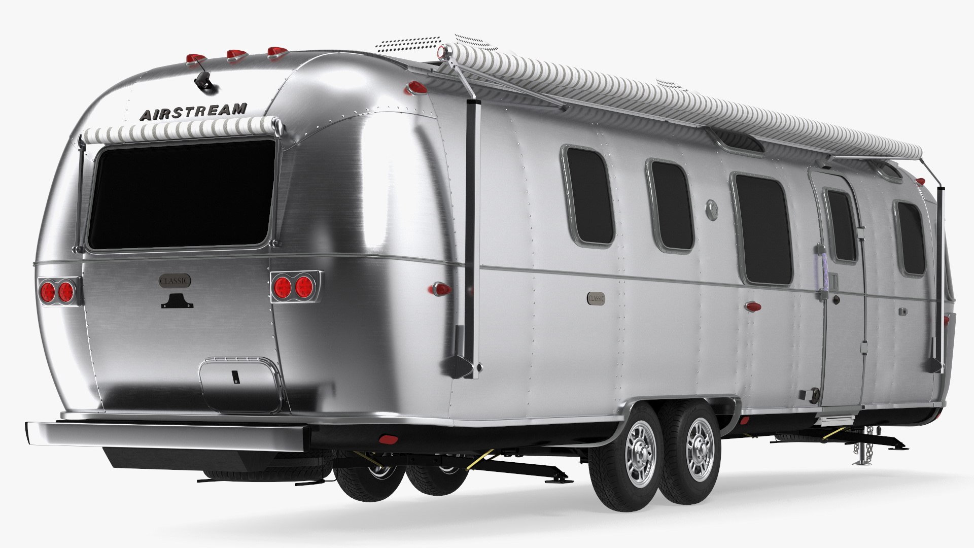 Travel Trailer Airstream Classic 33FB Rigged 3D model - TurboSquid 2152655