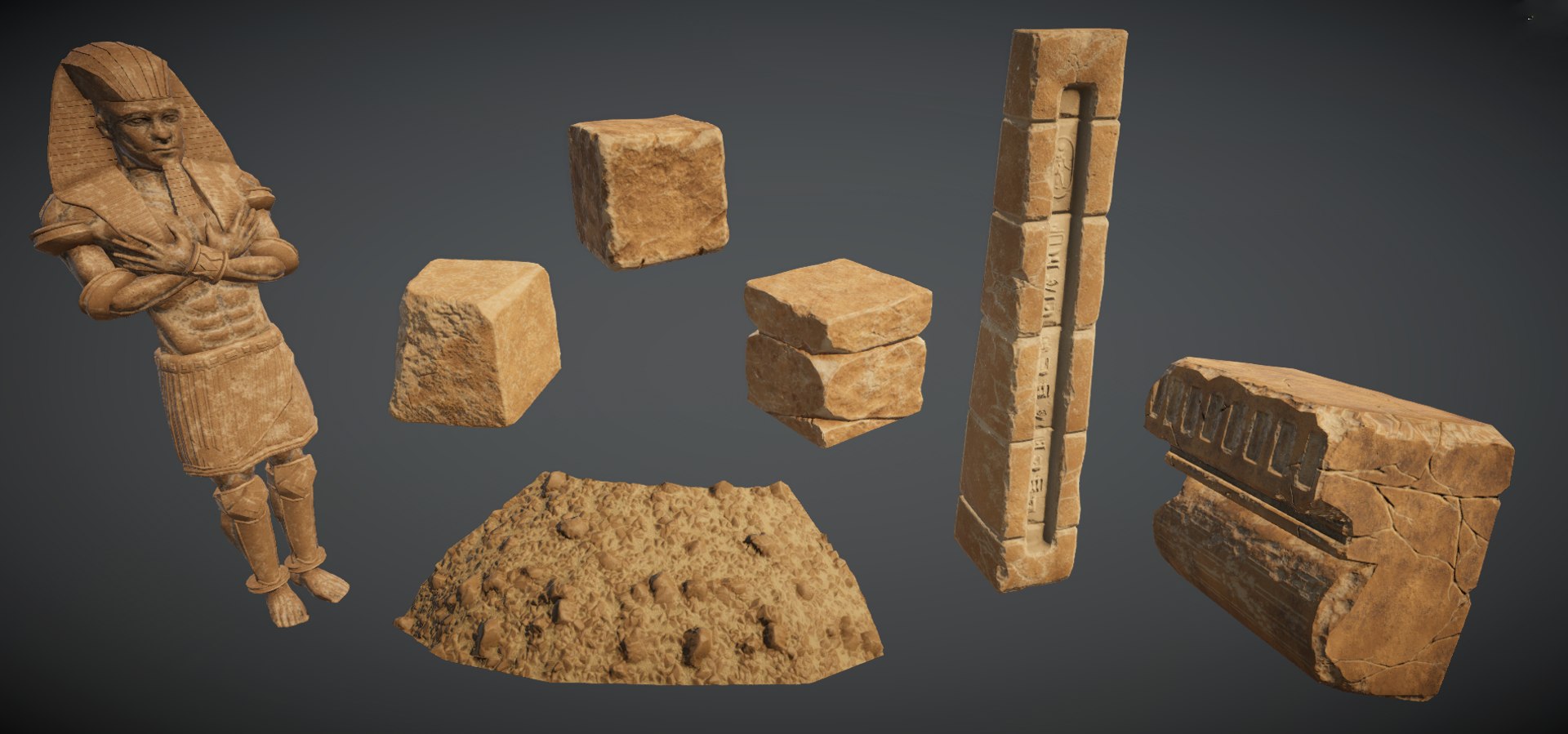 Pyramid Unity Statue 3D Model - TurboSquid 1445811