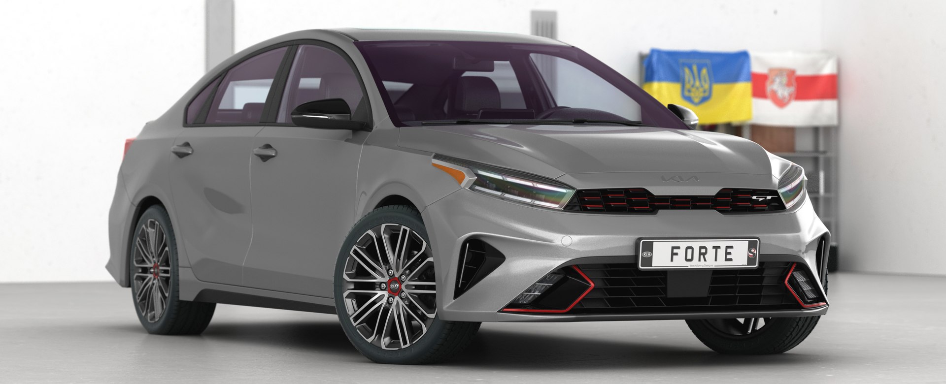 Kia Forte GT With interior 3D model - TurboSquid 1901615