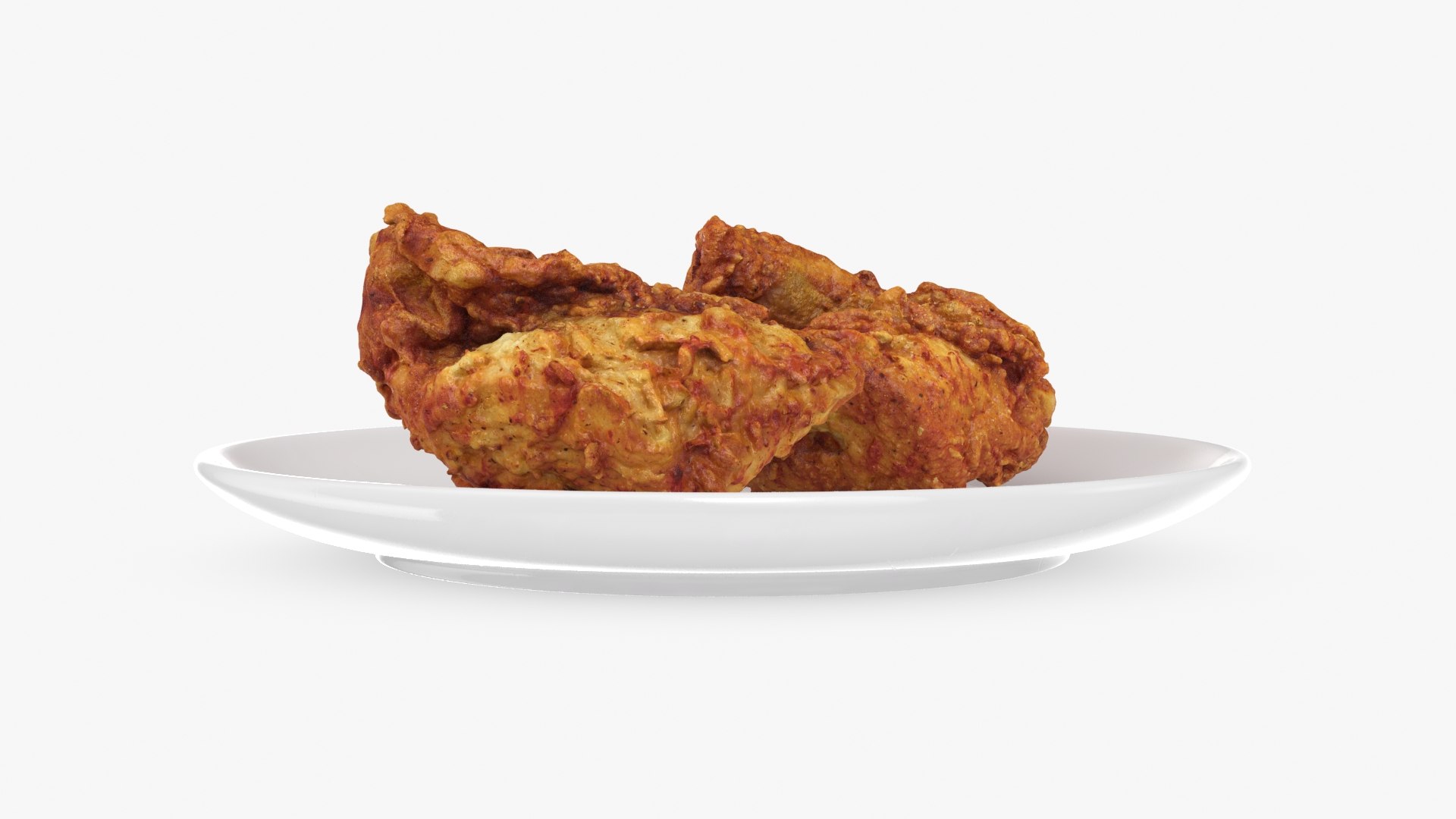3D KFC Fried Chicken Breast Plate - TurboSquid 2324191