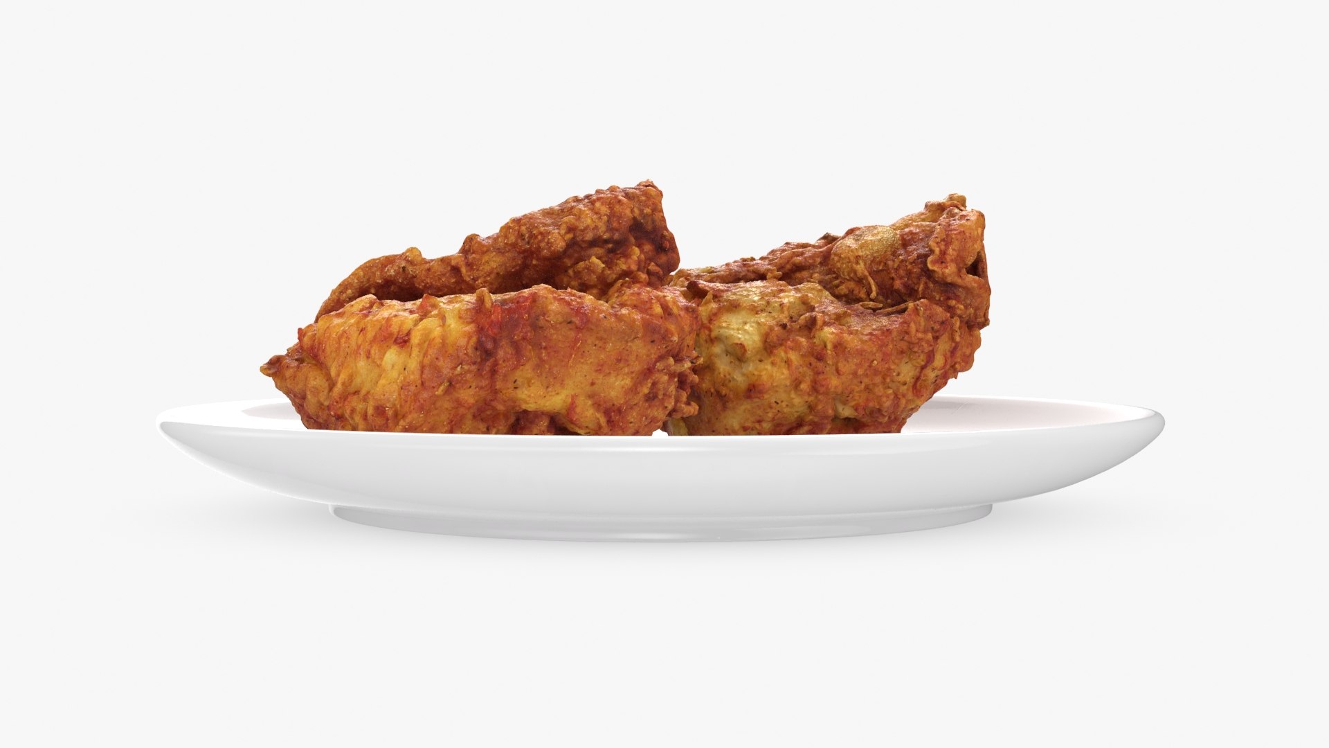 3D KFC Fried Chicken Breast Plate - TurboSquid 2324191