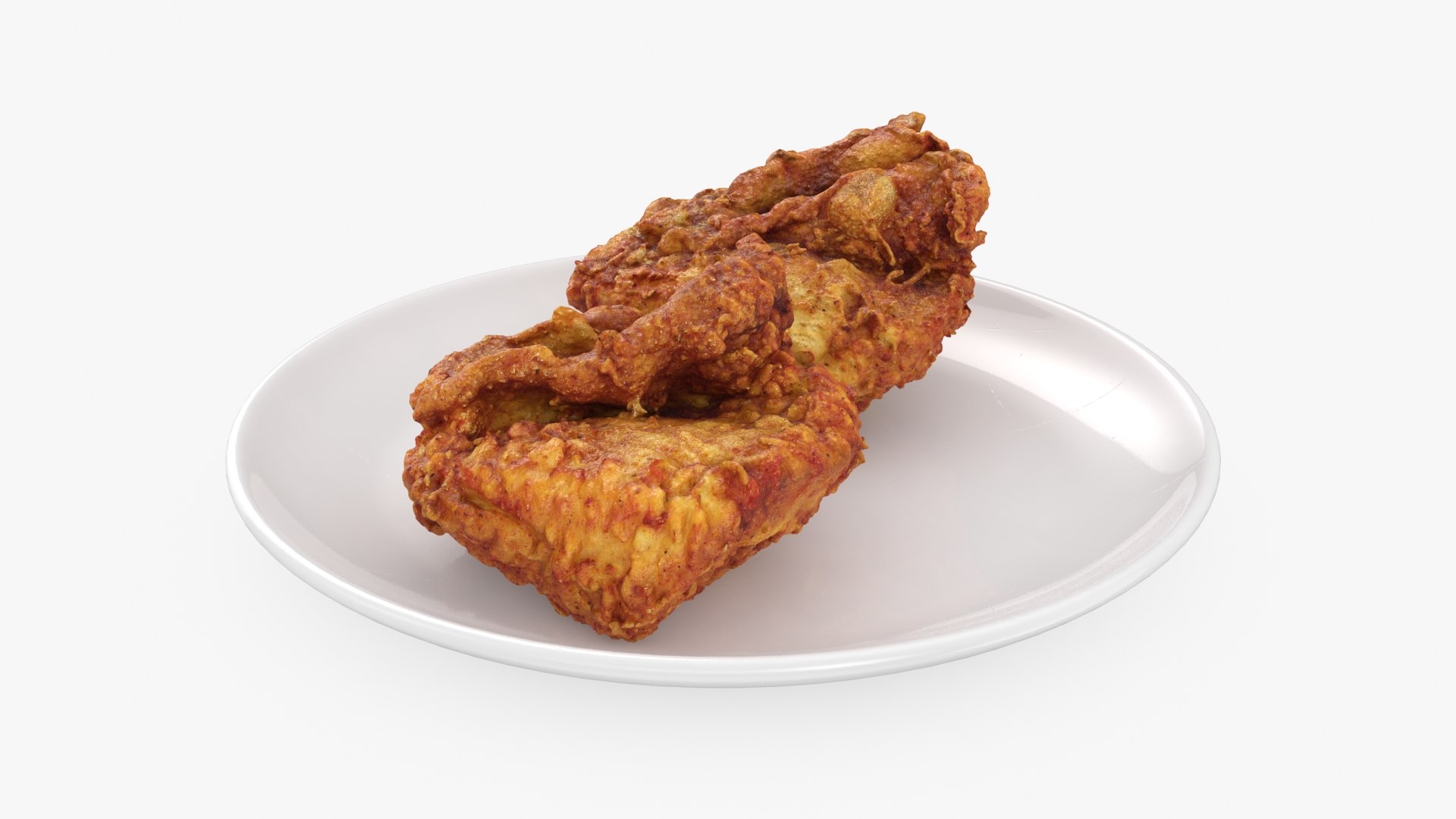 3D KFC Fried Chicken Breast Plate - TurboSquid 2324191