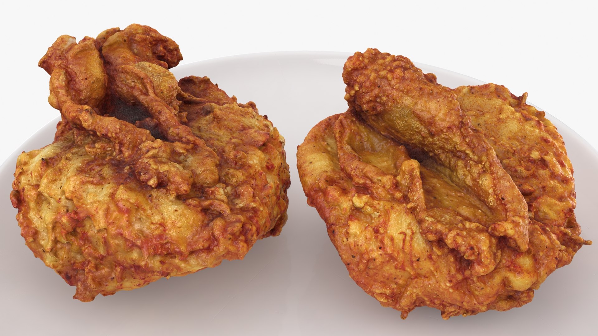 3D KFC Fried Chicken Breast Plate - TurboSquid 2324191
