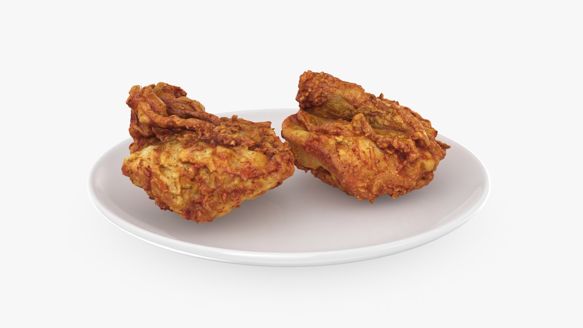3D KFC Fried Chicken Breast Plate - TurboSquid 2324191
