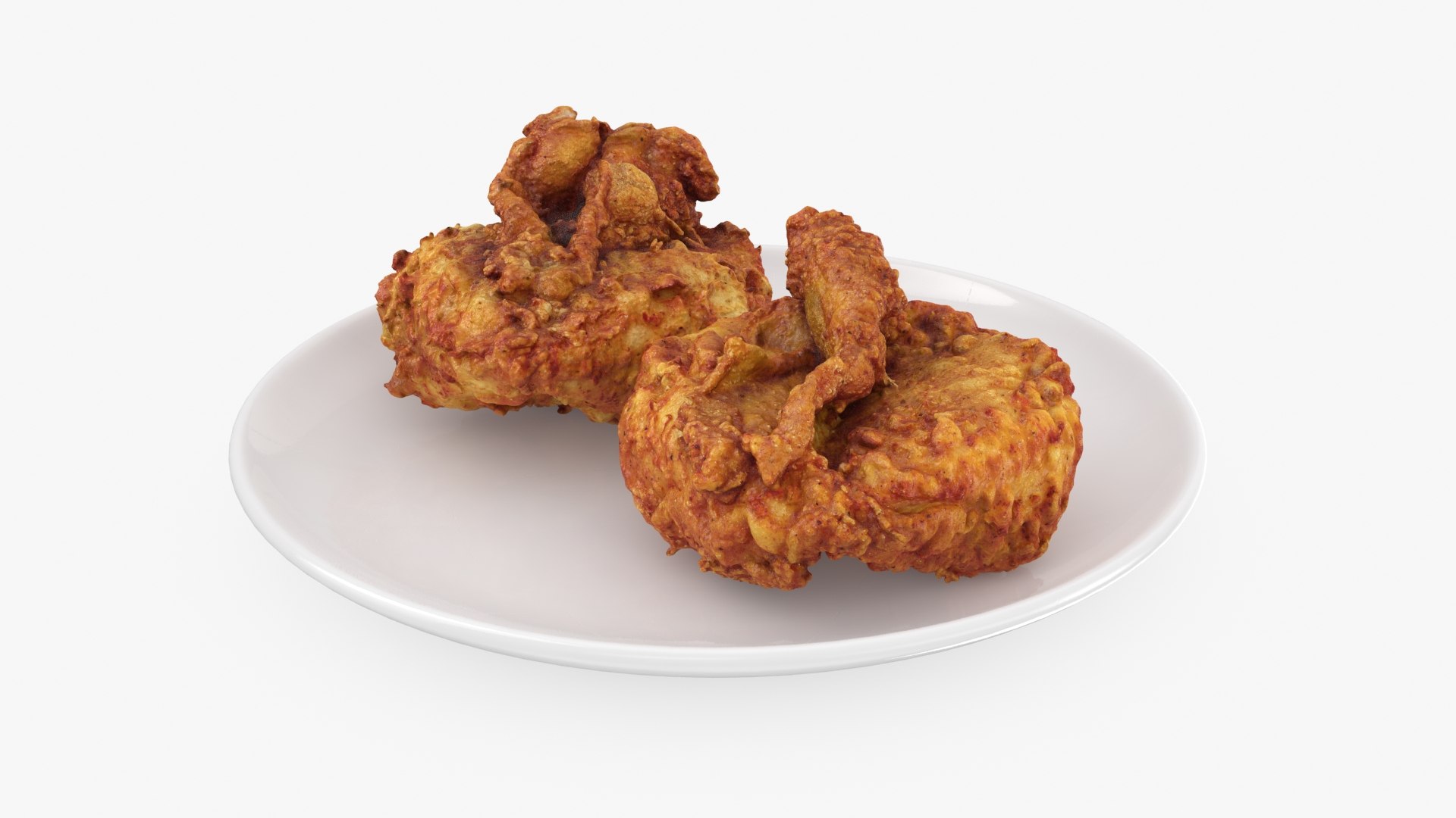 3D KFC Fried Chicken Breast Plate - TurboSquid 2324191