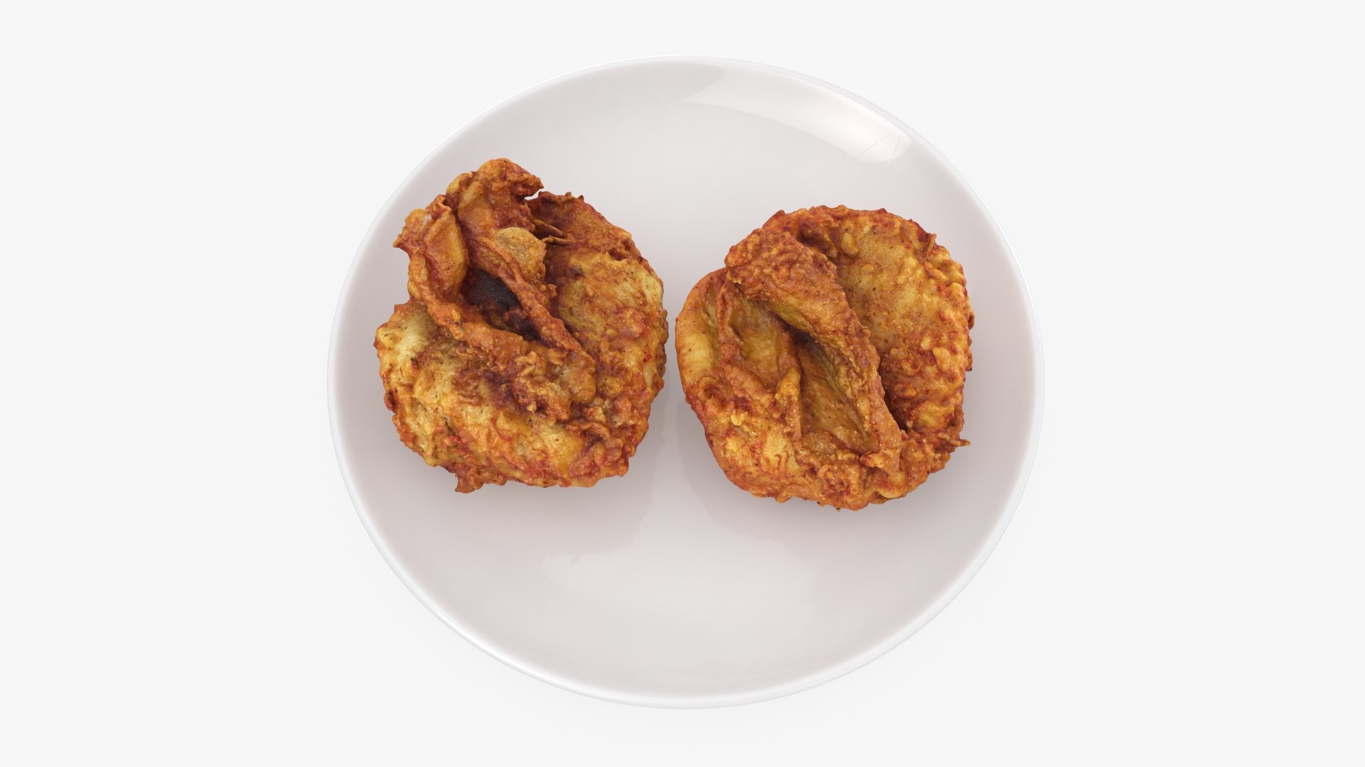 3D KFC Fried Chicken Breast Plate - TurboSquid 2324191