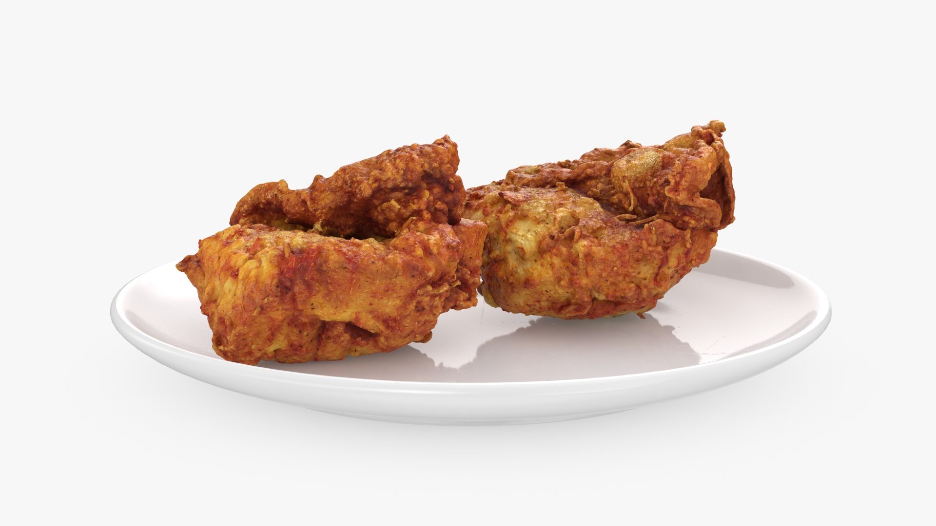 3D KFC Fried Chicken Breast Plate - TurboSquid 2324191