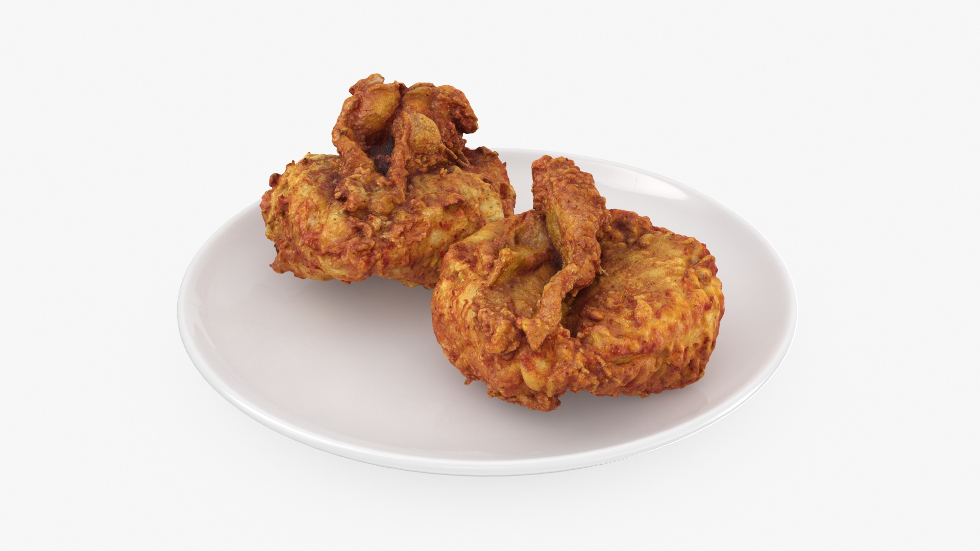 3D KFC Fried Chicken Breast Plate - TurboSquid 2324191