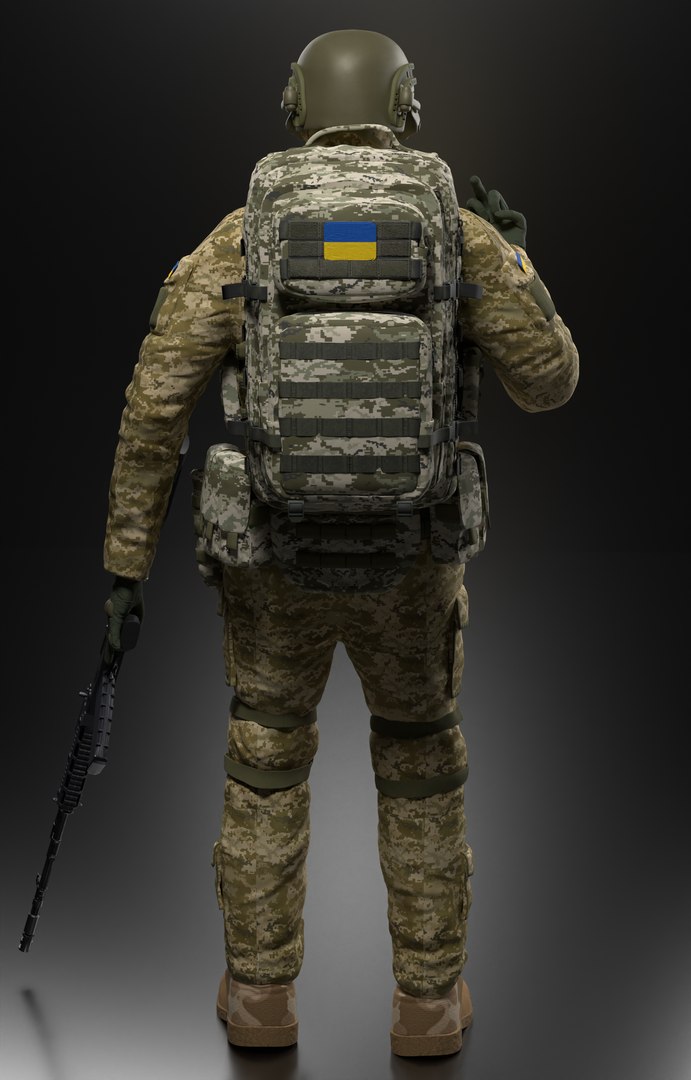 3D Ukrainian Soldier - TurboSquid 2018723