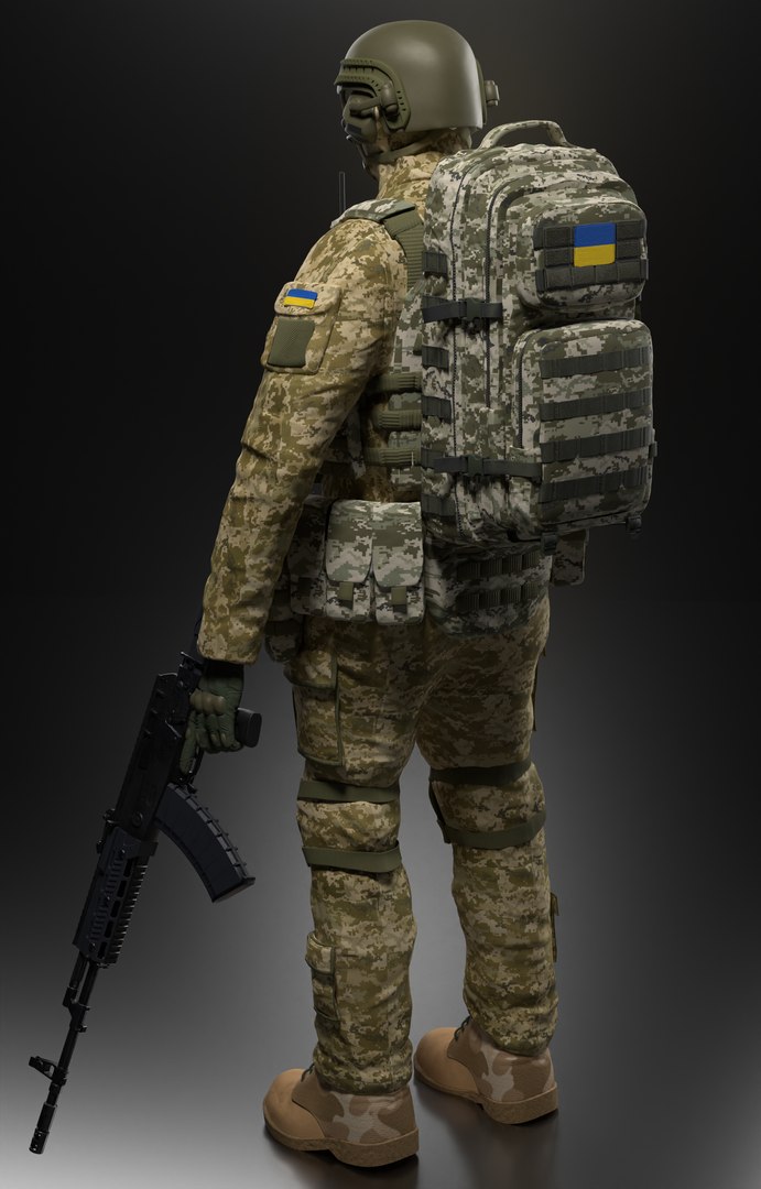 3D Ukrainian Soldier - TurboSquid 2018723
