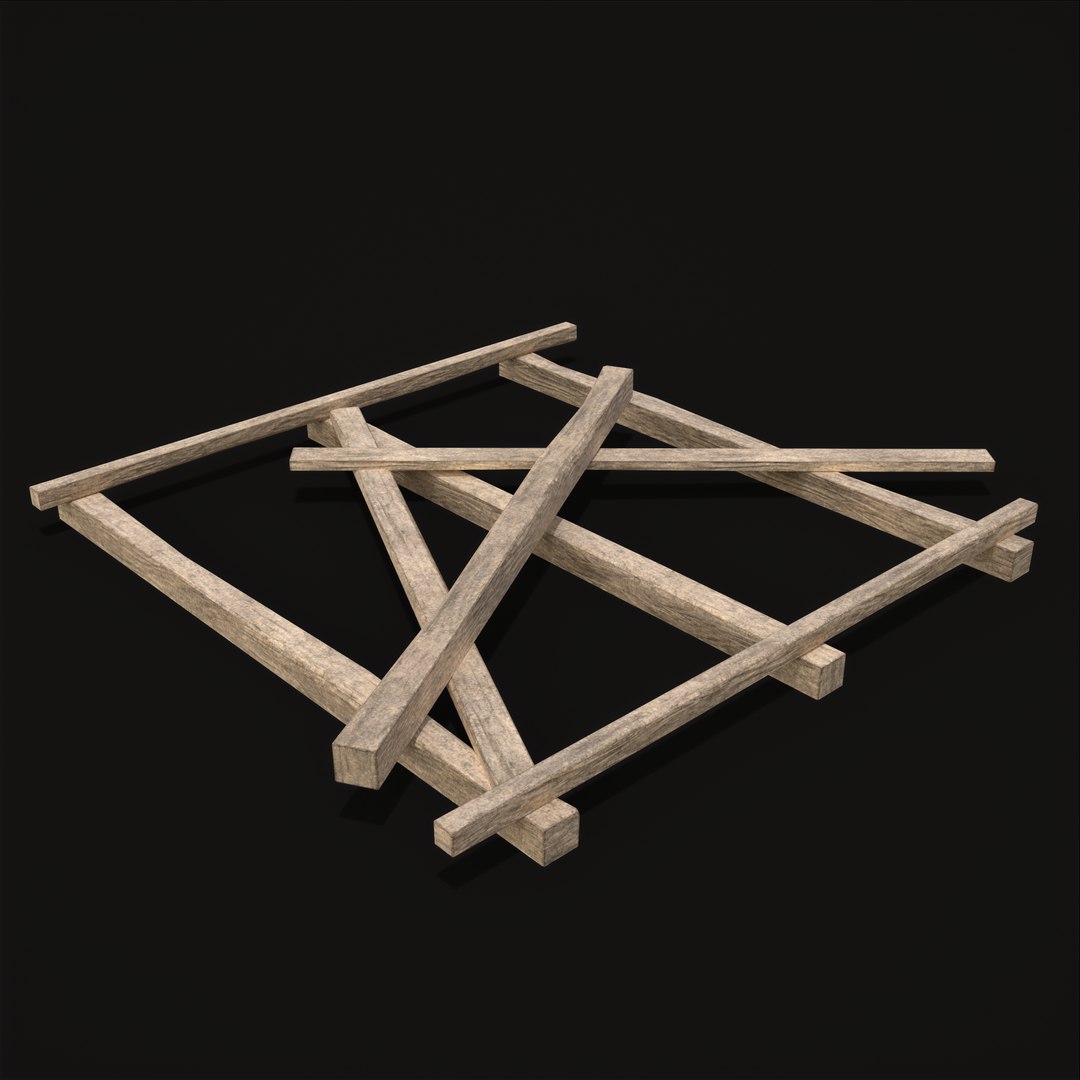 3D Rustic Mid Construction Wood Piles Model - TurboSquid 1930324