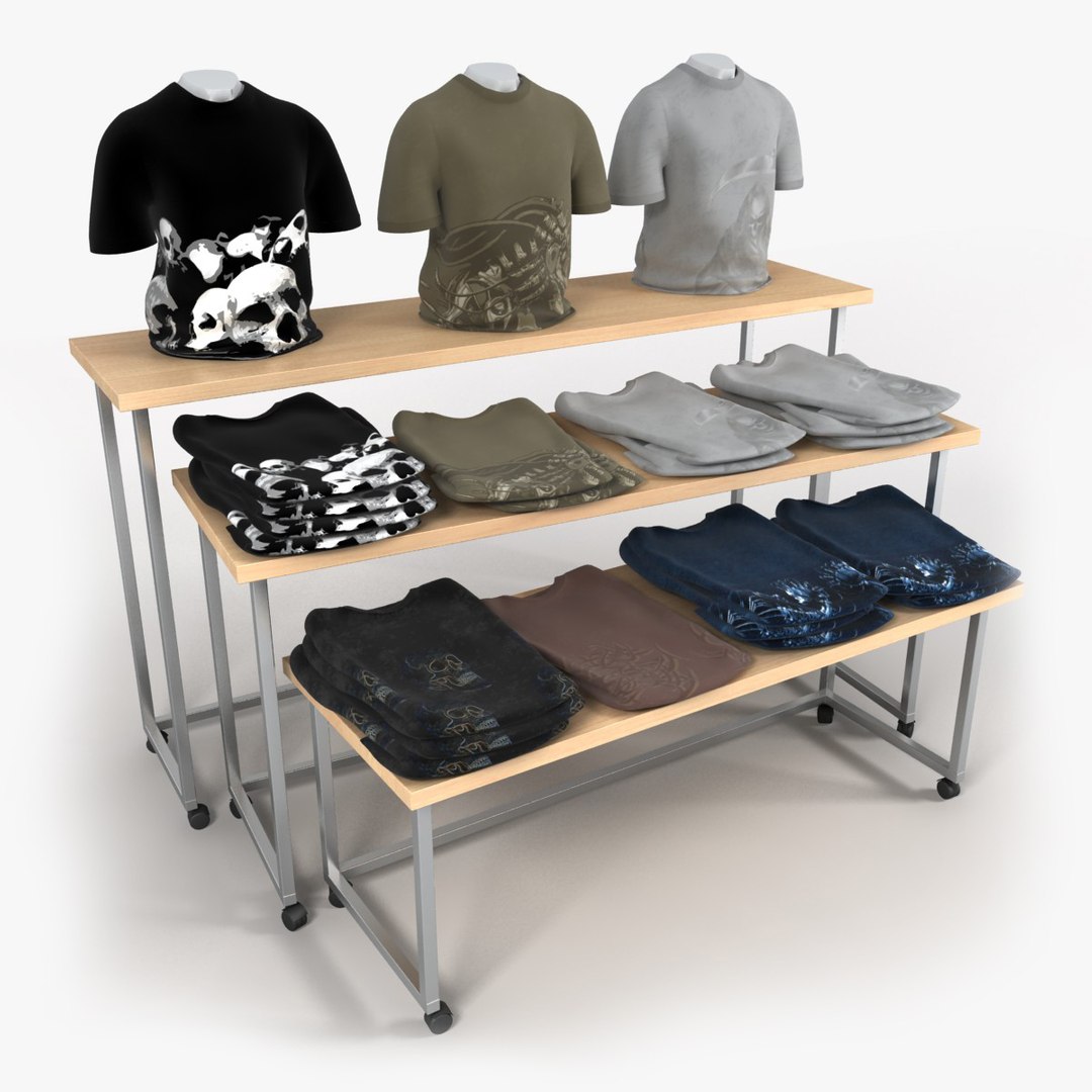 3d model t-shirt table shirts