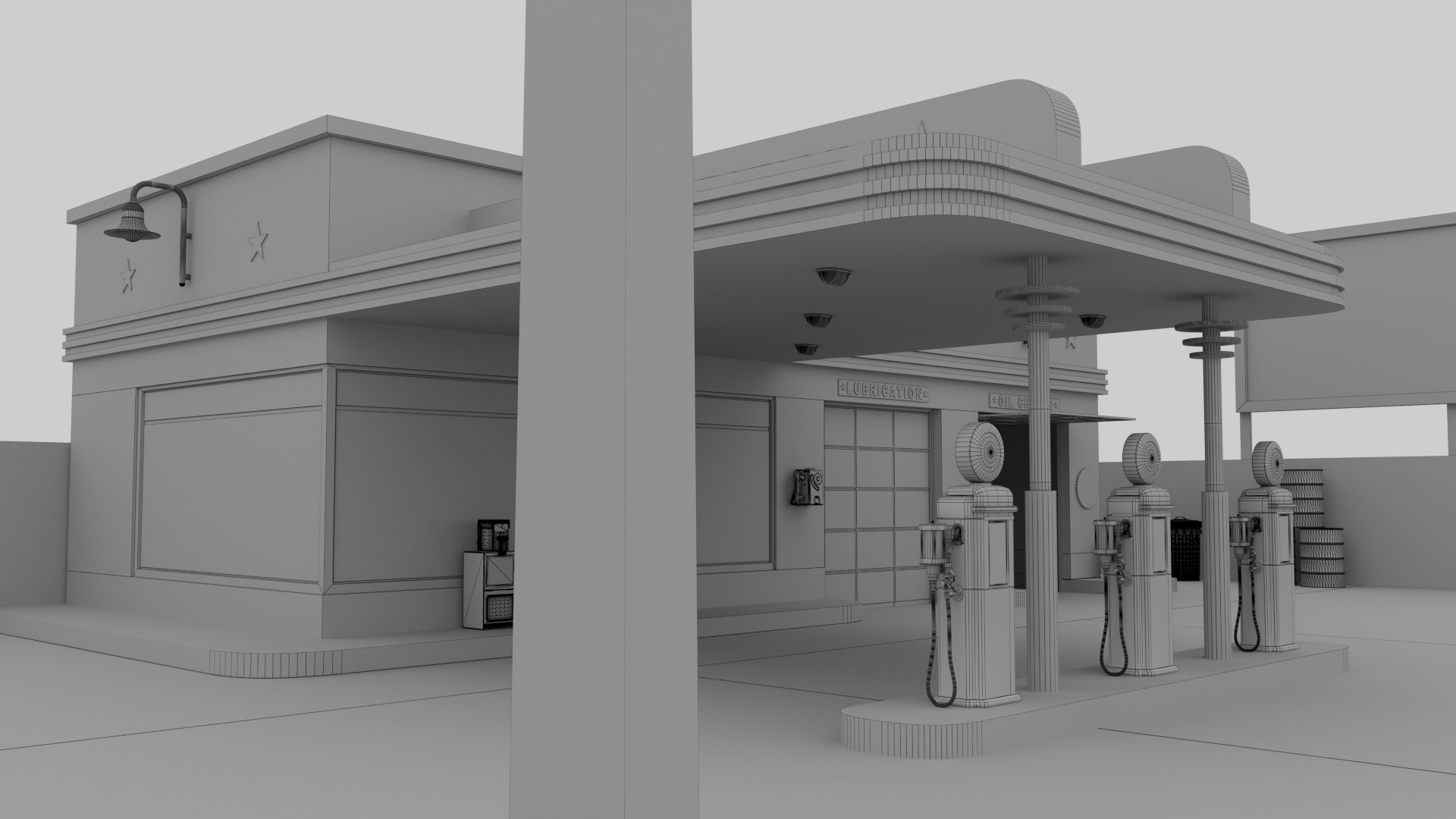 GAS STATION 3D - TurboSquid 2078200