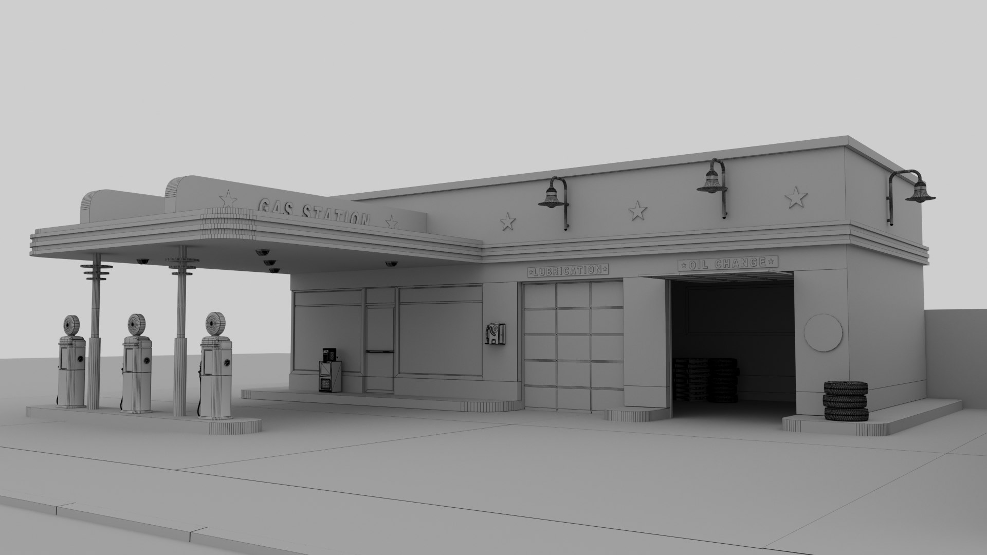 GAS STATION 3D - TurboSquid 2078200