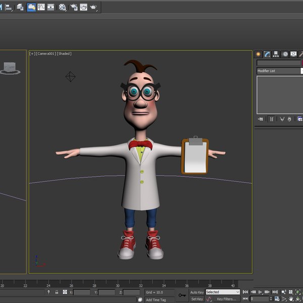 Scientist cartoon 3D model - TurboSquid 1527626