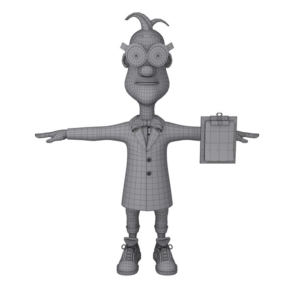 Scientist cartoon 3D model - TurboSquid 1527626
