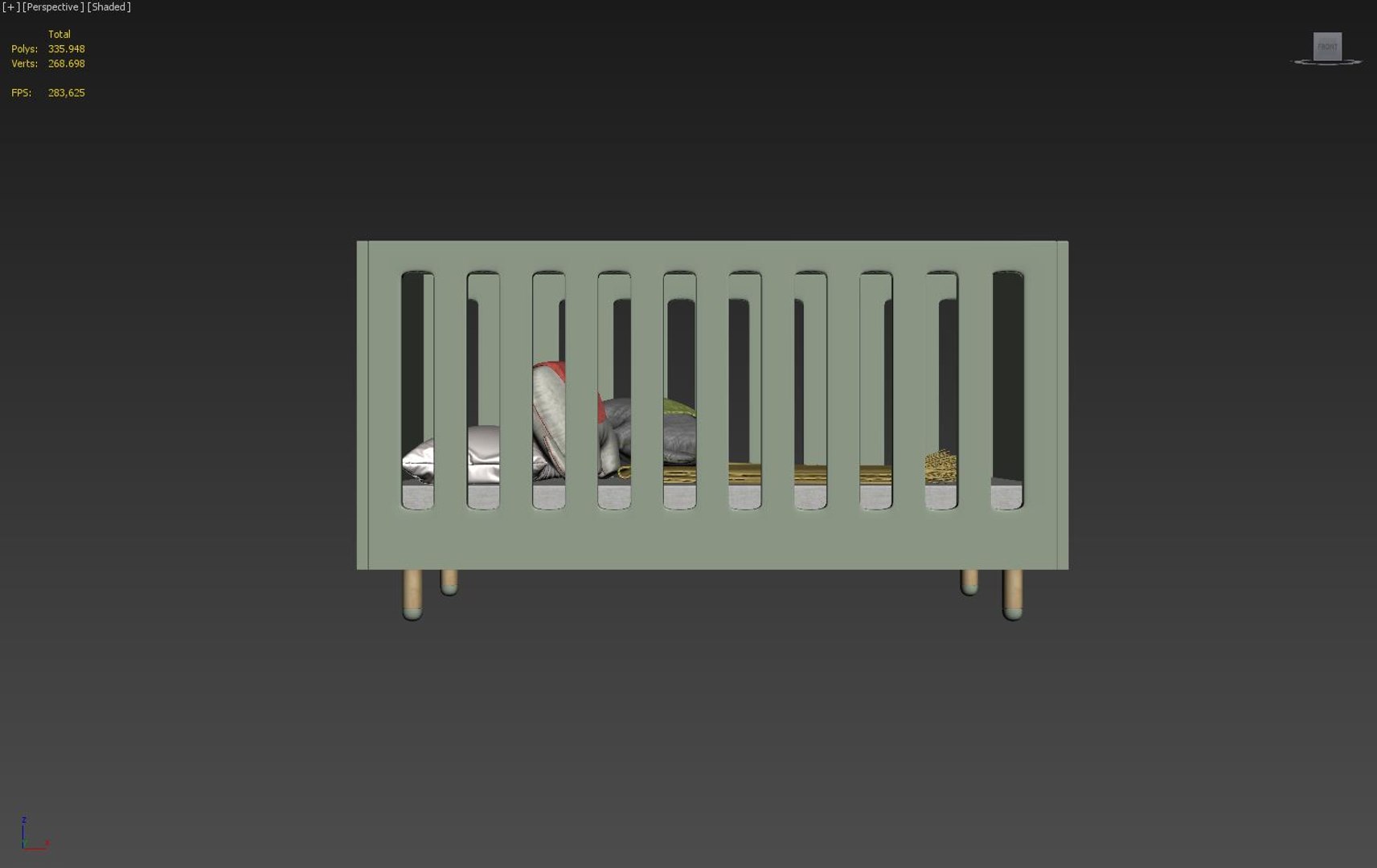 3d Model Flexa Bed Baby