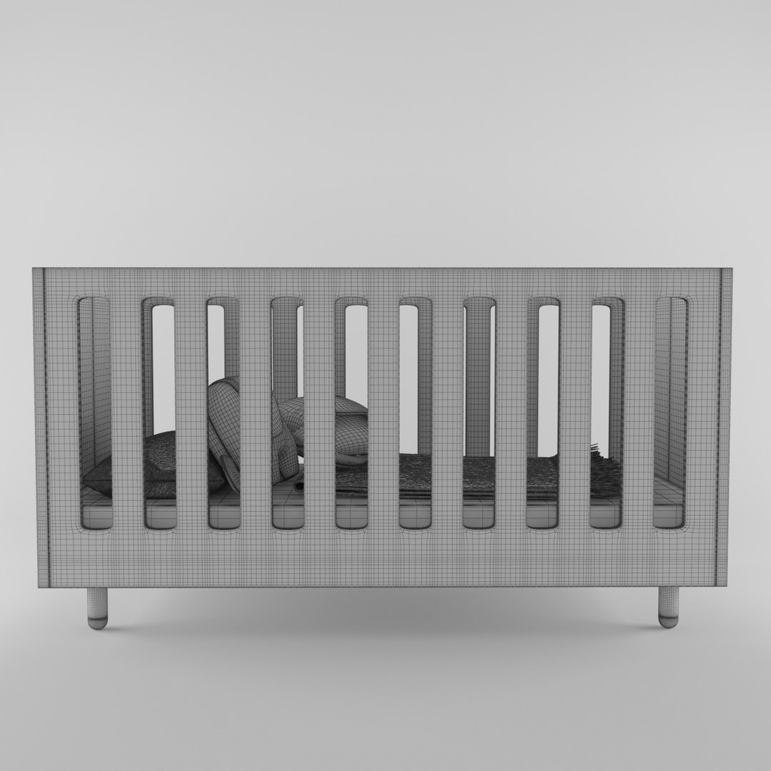 3d Model Flexa Bed Baby