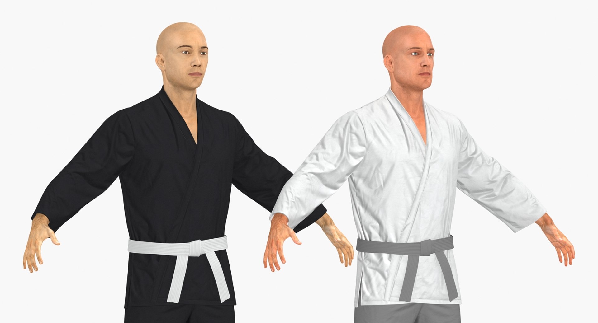 Karate Fighters 3D Model - TurboSquid 1195985