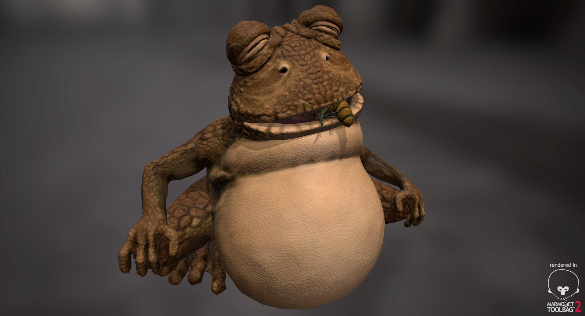 Fat Frog Rig 3d Model