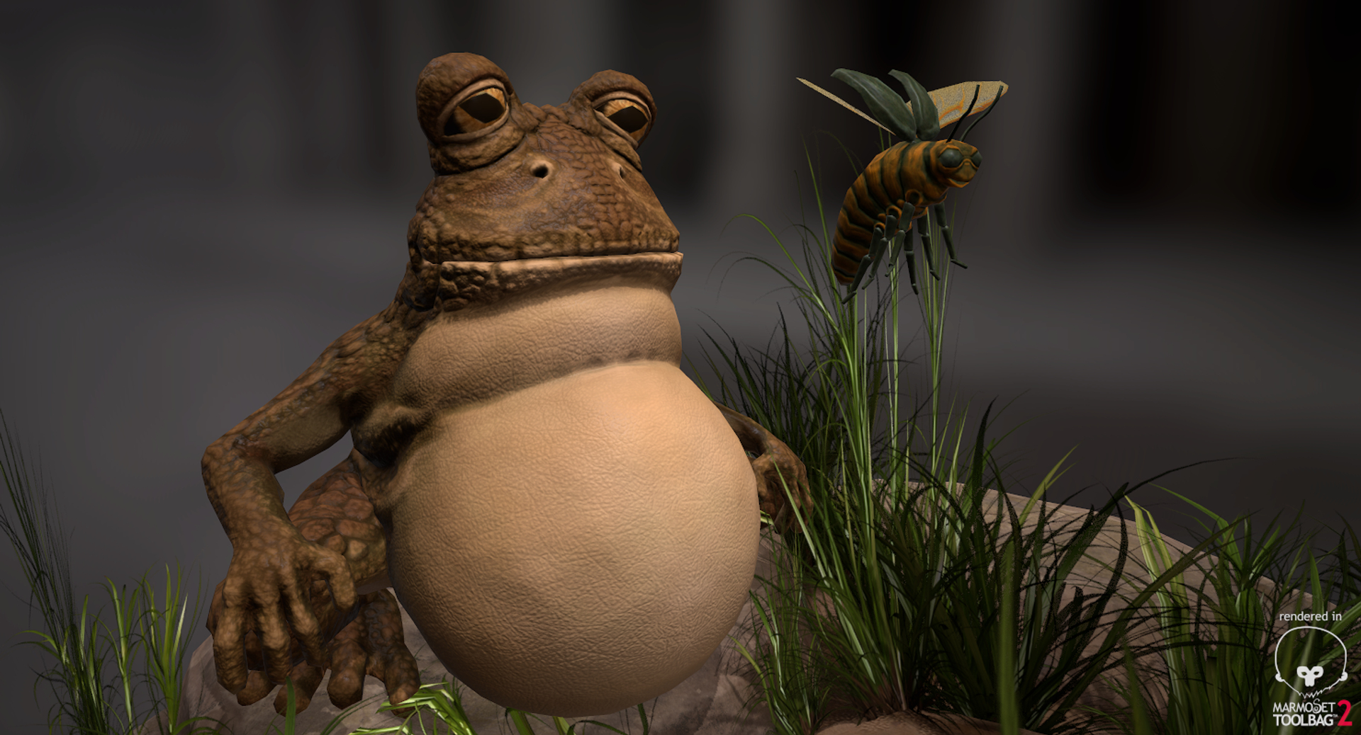 fat frog rig 3d model