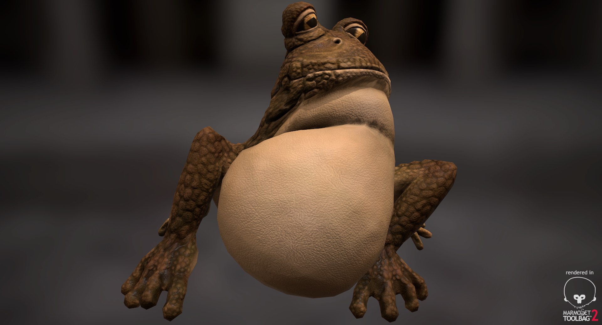 Fat Frog Rig 3d Model