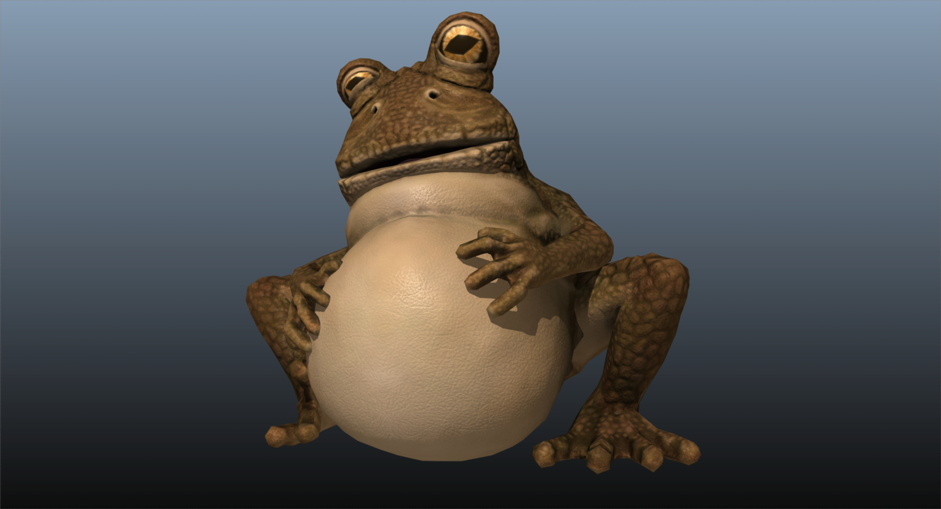 fat frog rig 3d model