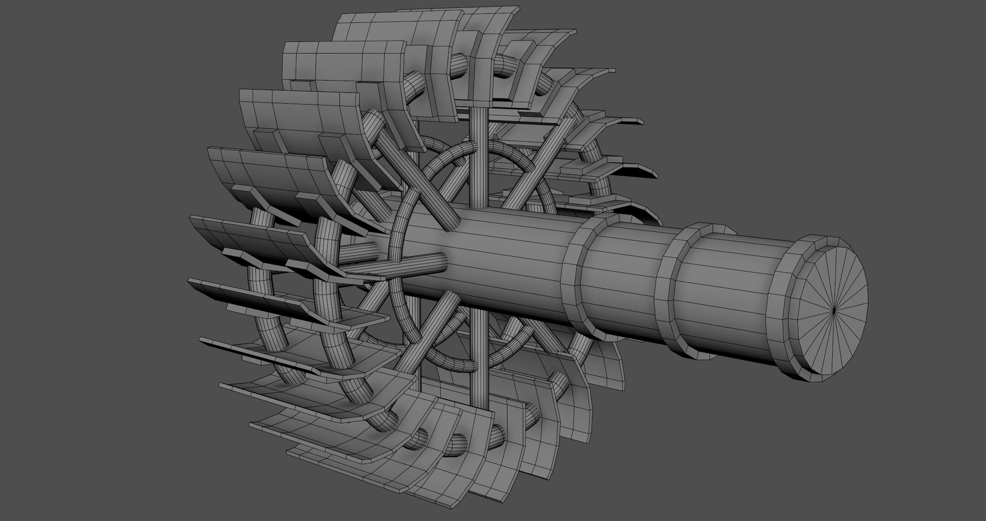 3D Wood Water Turbine Model - TurboSquid 2063444