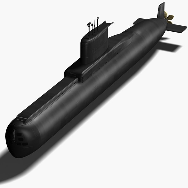 3d french submarine surcouf ww2
