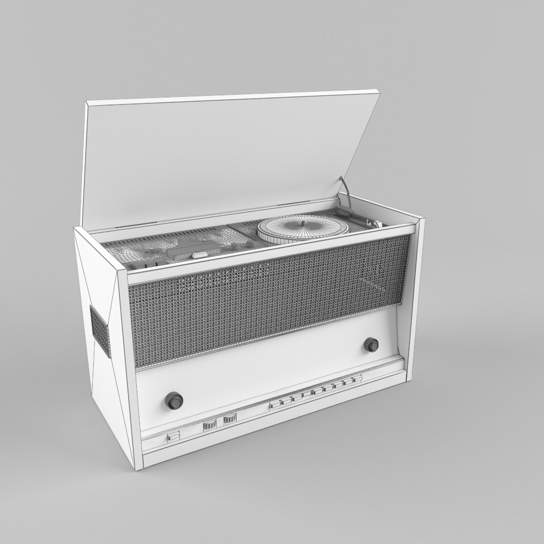 3d Vintage Radio Model