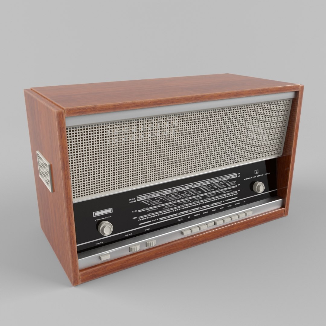3d Vintage Radio Model