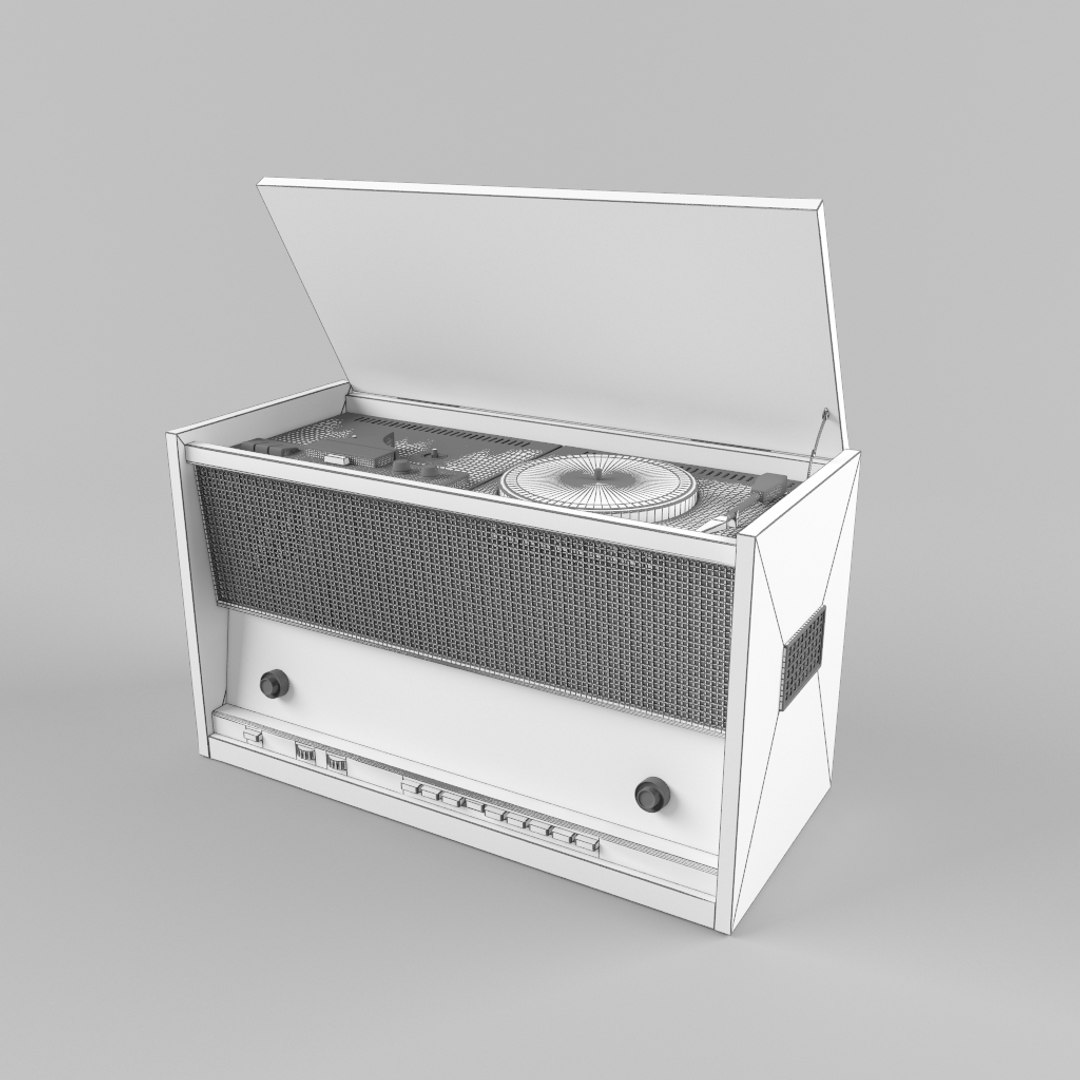 3d Vintage Radio Model