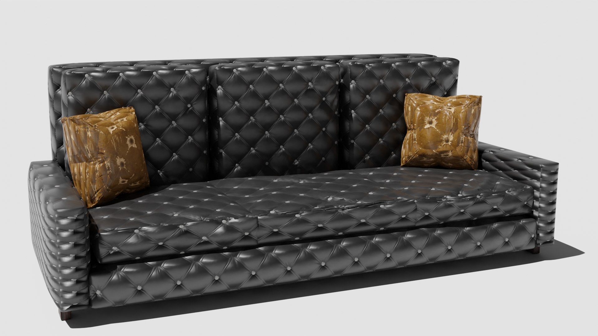 3D SOFA 3D MODEL BLENDER - 3D Model furnishings seating sofa leather ...