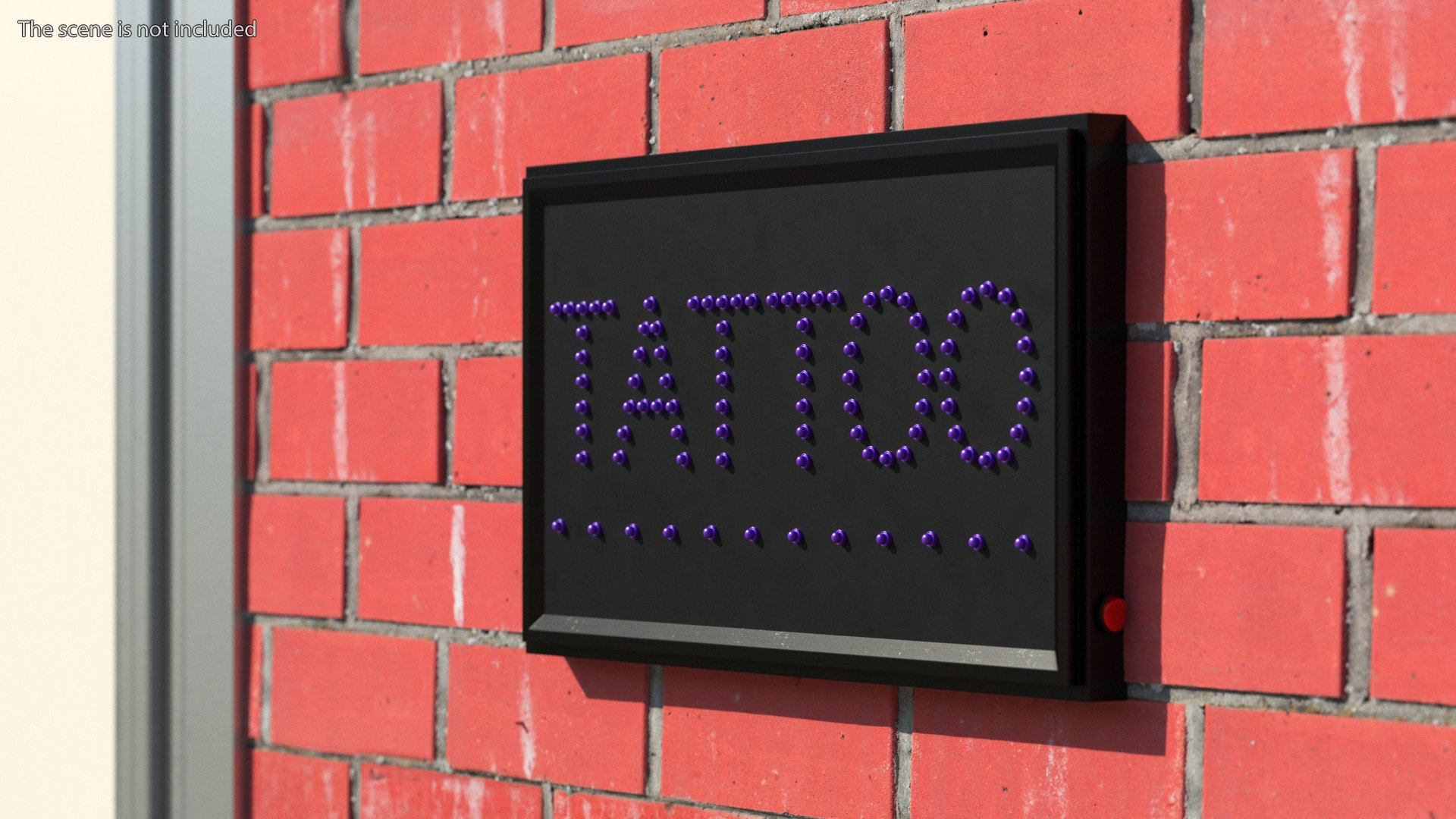 3D model Tattoo Purple LED Neon Light Sign for Business OFF ...
